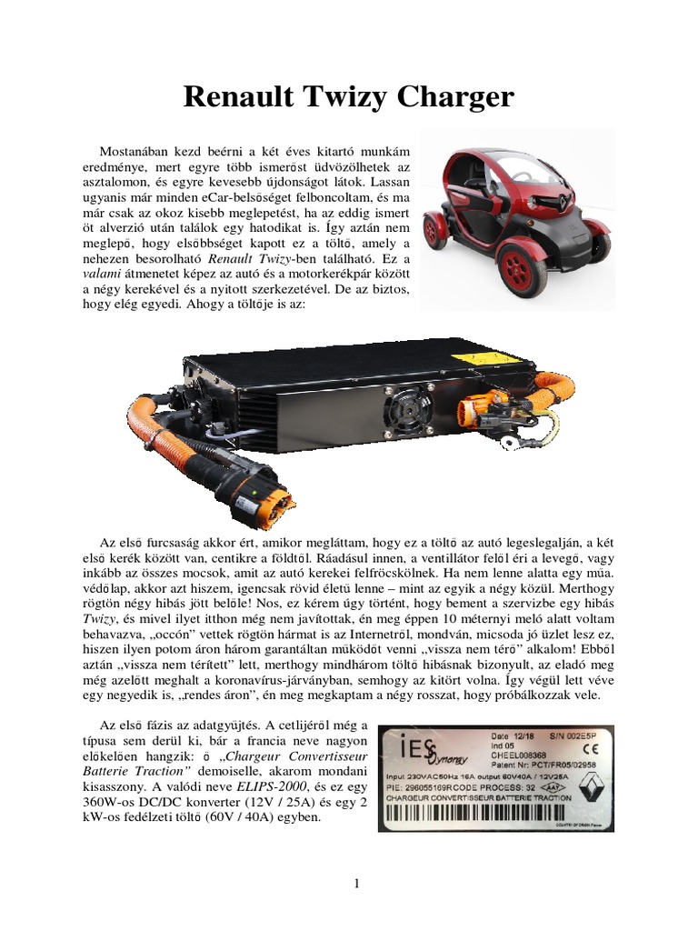Renault Twizy Charger PDF | PDF