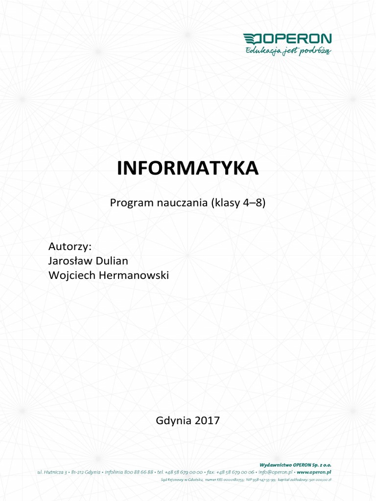 Informatyka SP 4-8 | PDF