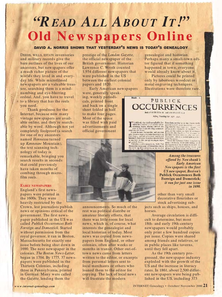 Exploring Early American Newspapers | PDF | Newspapers | News