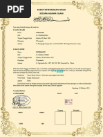 Contoh Surat Keterangan Nikah Siri | PDF