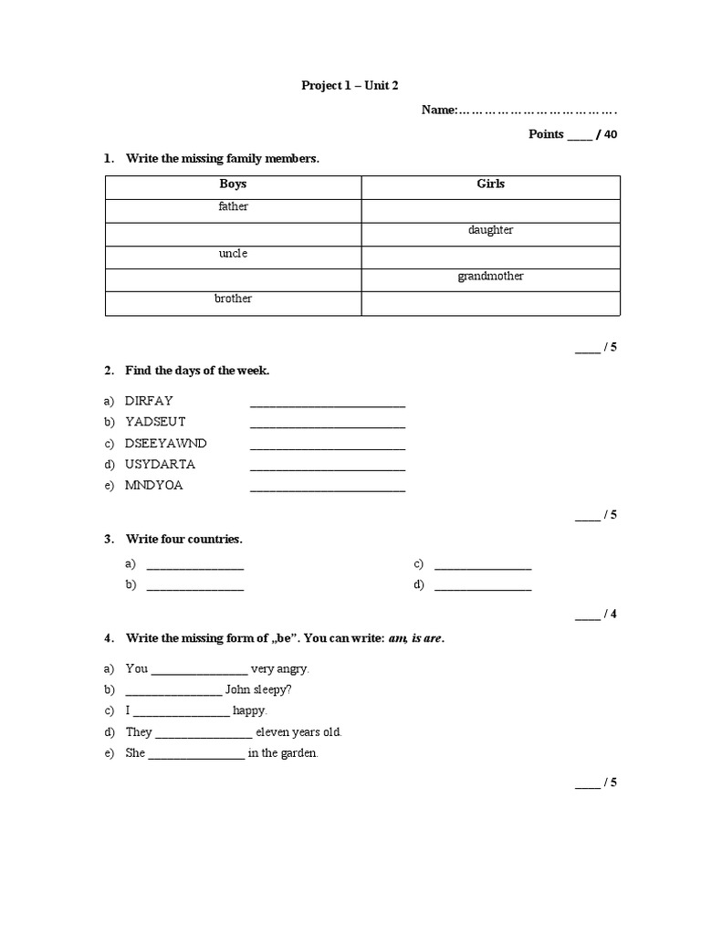 Project 1 Unit 2 Pdf