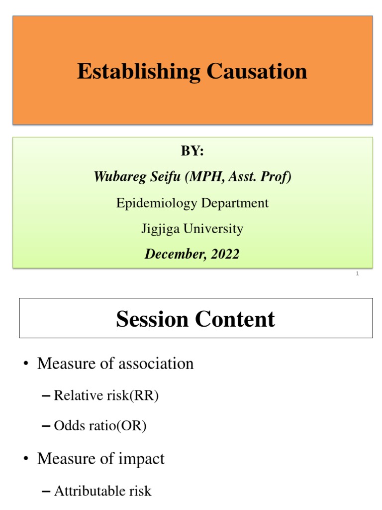Establishing Causation-1 | PDF