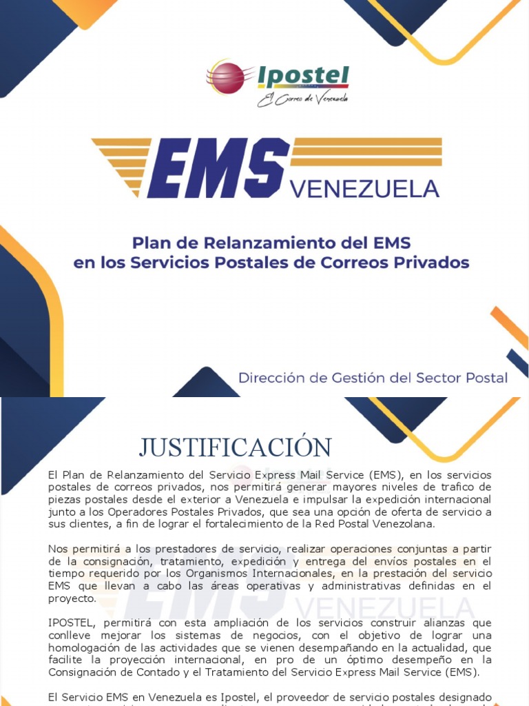 Plan Reimpulso Ems | PDF | Correo | Venezuela