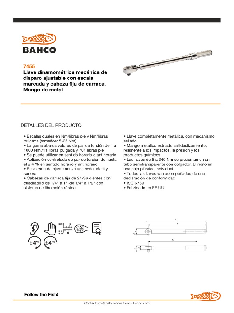 Bahco 7455 | PDF