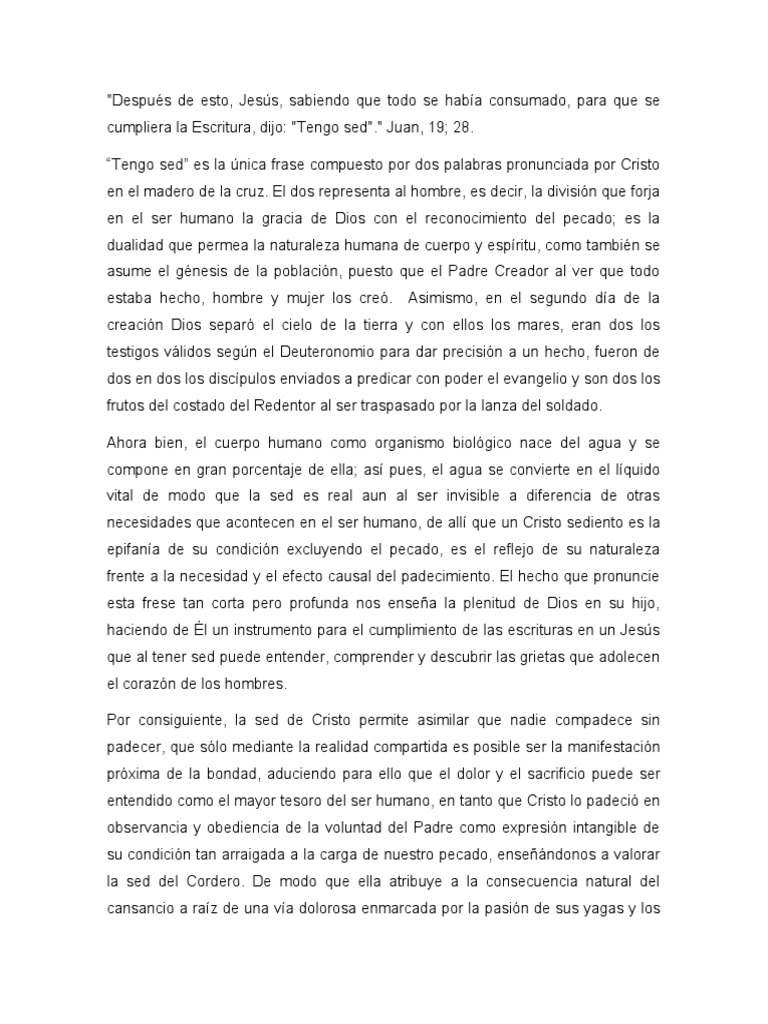 Tengo Sed | PDF | Jesús | Cristo (título)