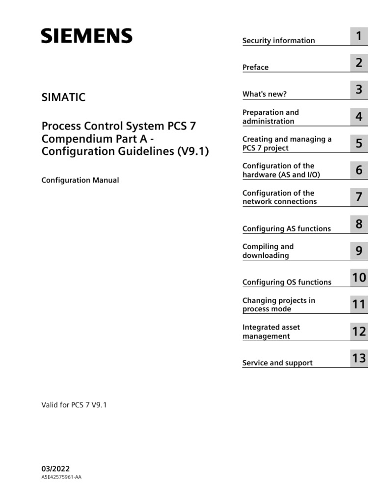 pcs7 - Compendium - Configuration Guidelines | PDF