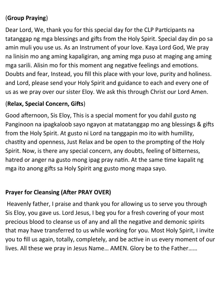 CLP Group Praying | PDF