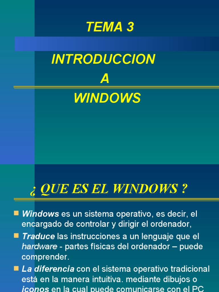 Guía Básica de Windows y su Uso | PDF | Ventana (informática ...