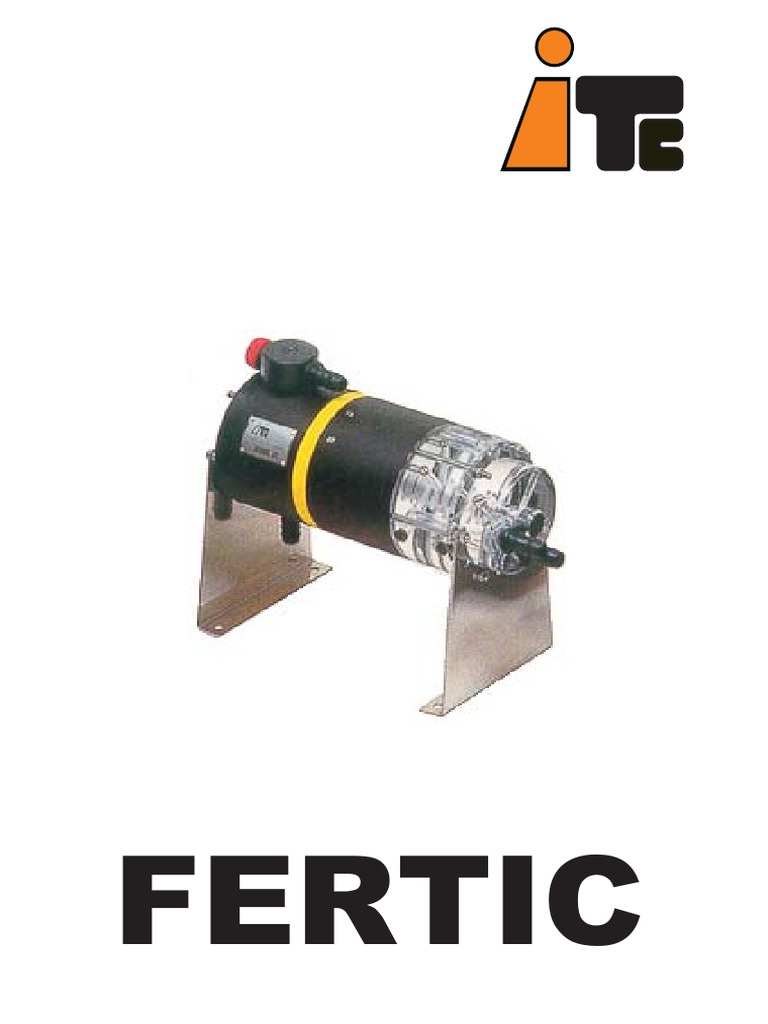 Bomba FERTIC: Guía Técnica y Mantenimiento | PDF | Bomba | Química