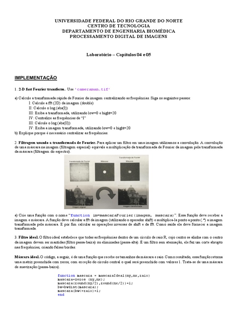 Laboratorio - Cap04 e Cap 05 2020 | PDF | Transformada Rápida de Fourier (FFT) | Transformada de ...