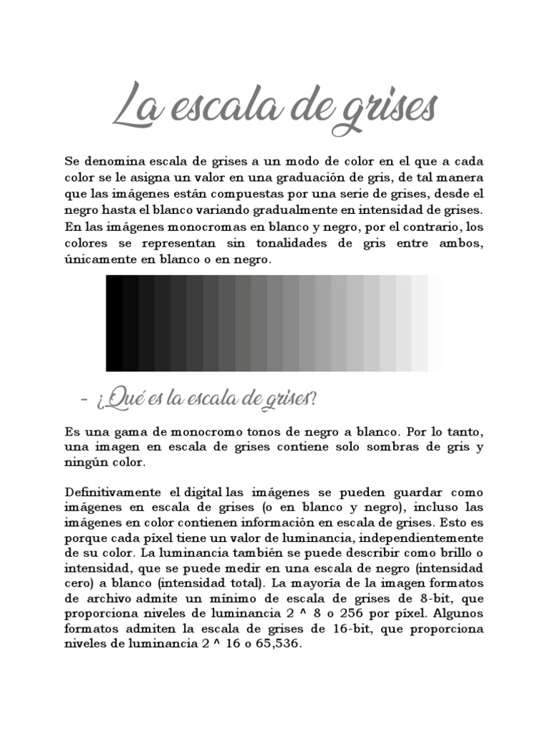 La Escala de Grises | PDF | Lápiz | Dibujo