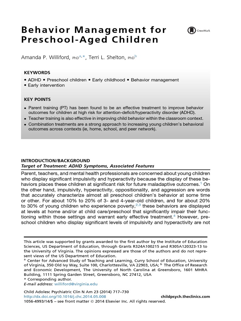 Preschool ADHD Behavior Strategies | PDF | Attention Deficit Hyperactivity Disorder | Mental ...