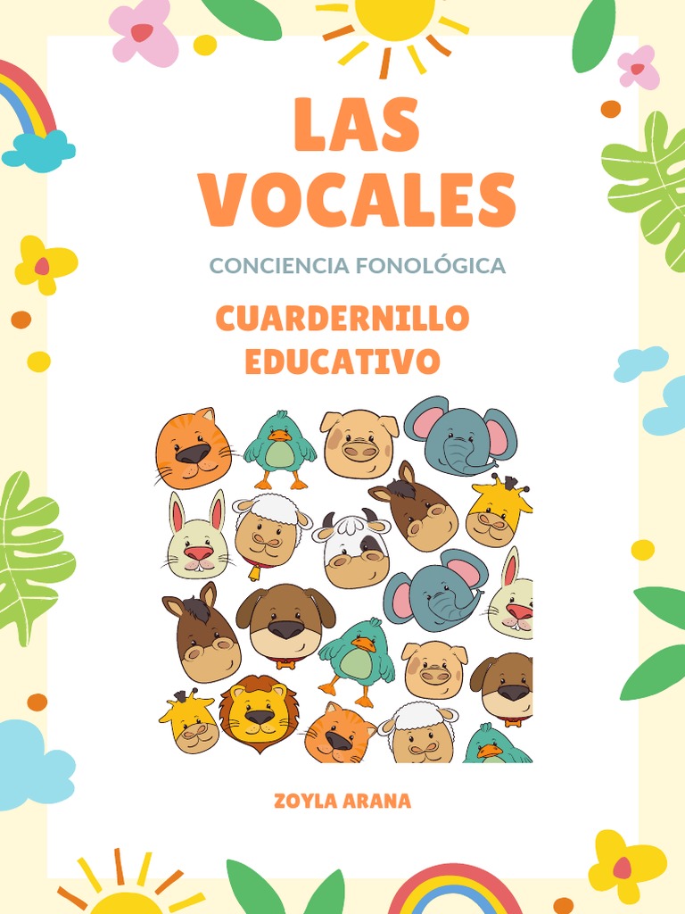 Conciencia fonológica: Un cuadernillo educativo sobre las vocales para ...
