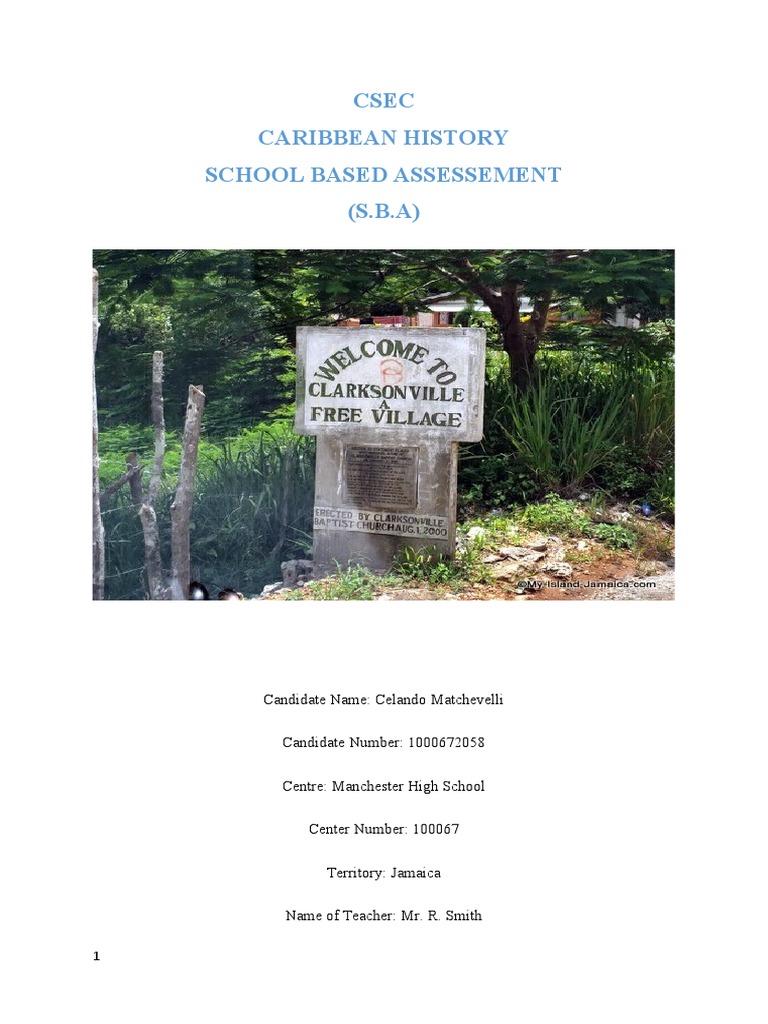 Carib History SBA | PDF | Slavery | African Diaspora