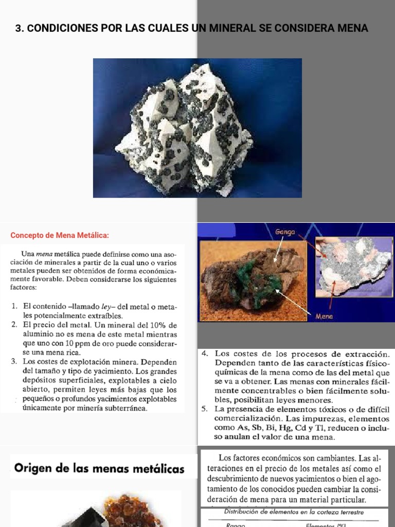 3.minerales Considerados Menas | PDF