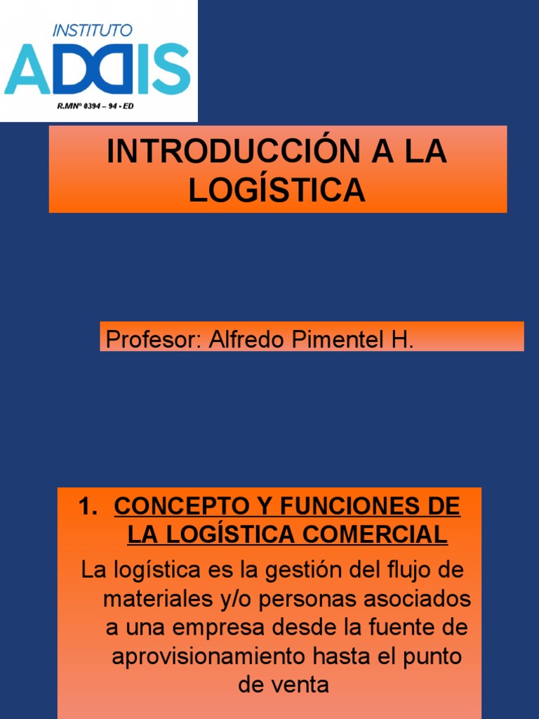 Sesion #01 - Introduccion A La Logistica | PDF | Logística | Almacén