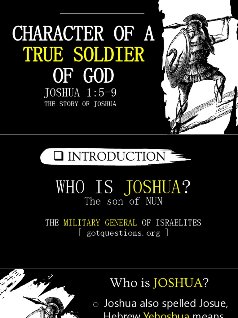 Character of a True Soldier of God | PDF | Israelites | Joshua