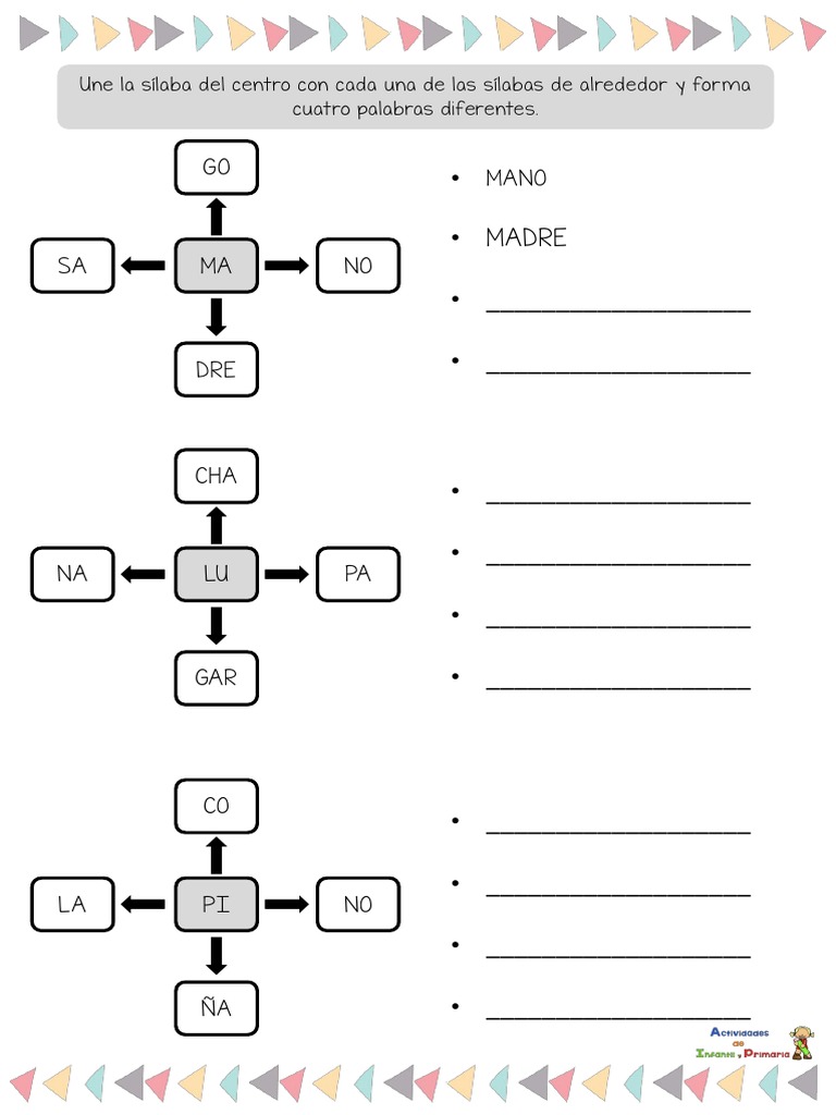 Formar Palabras Dos Silabas | PDF