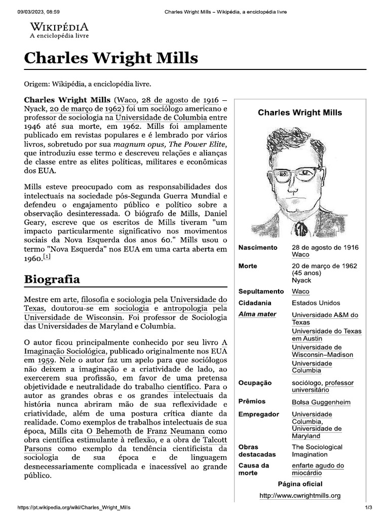 Biografia Charles Mills | PDF