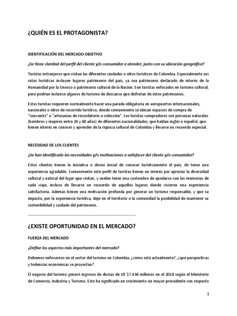 Correción Proyecto Emprender Pines 2 OK | PDF | Turismo | Colombia