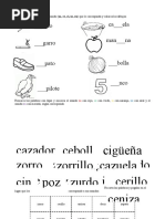 Fichas Lectoescritura Sonidos Za Zo Zu Ce Ci | PDF