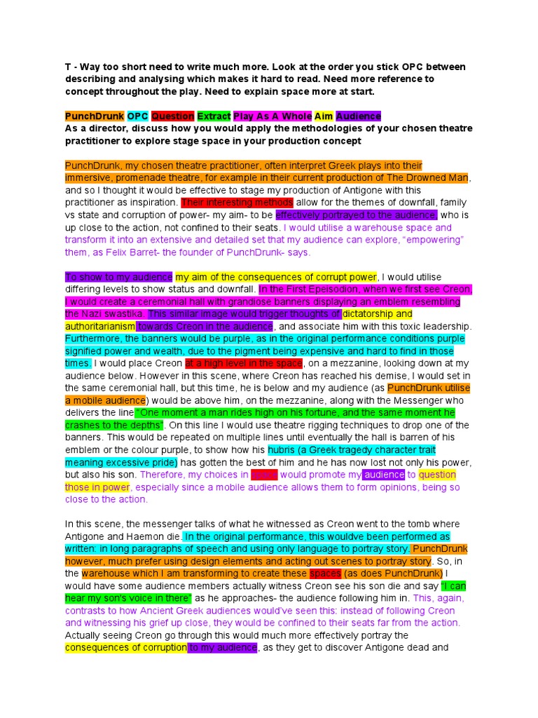 Essay A Level Drama and Theatee Studies A Level | PDF