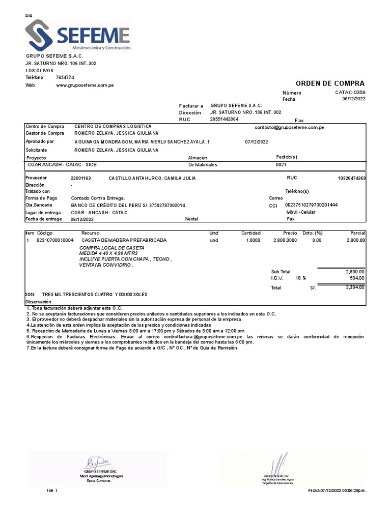 0259 - Camila Castillo - Catac PDF | PDF | Industrias de servicio