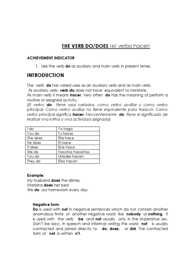 LESSON 2 Verbs To Do To Have | PDF | Verb | Linguistic Morphology