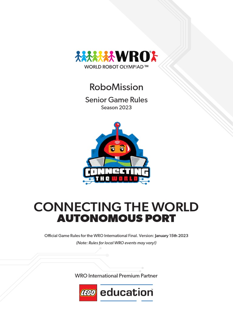 WRO 2023 RoboMission Senior | PDF