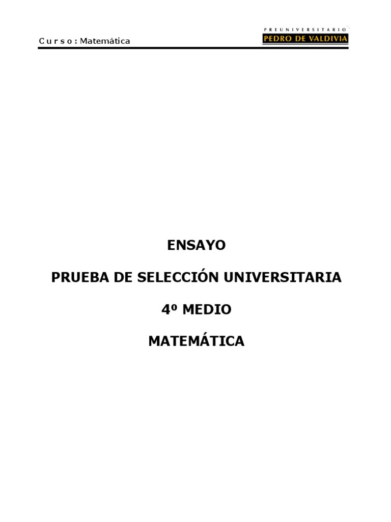 Ensayo MA IV | PDF | Triángulo | Rectángulo