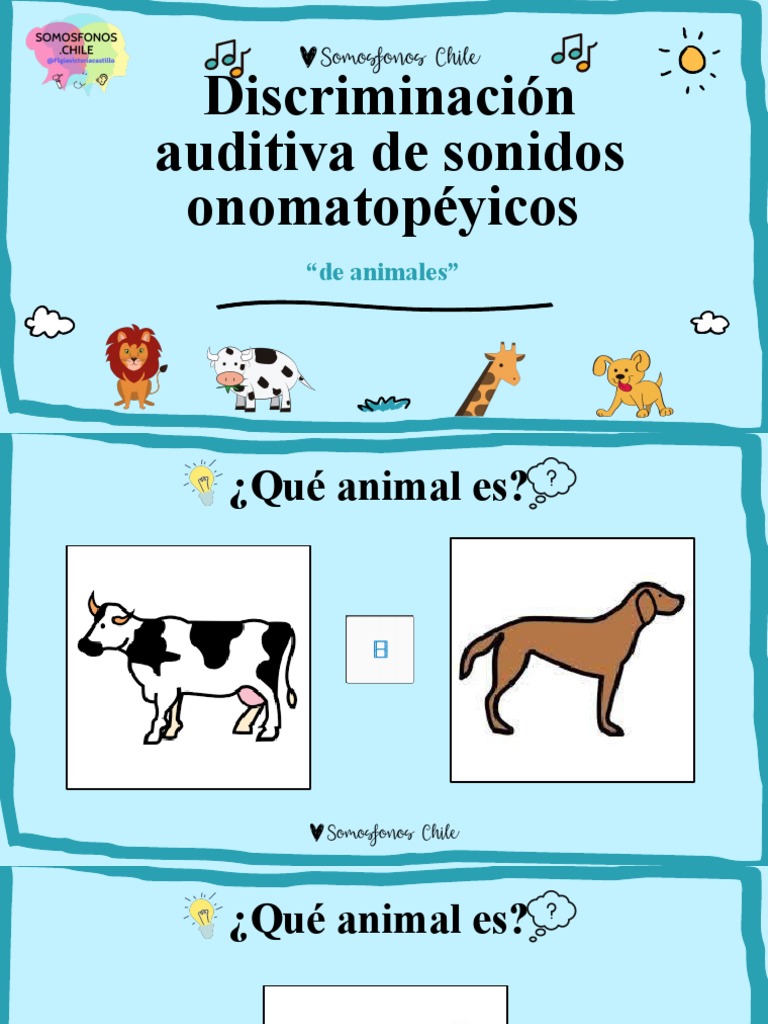 Sonidos onomatopeyicos de animales | PDF