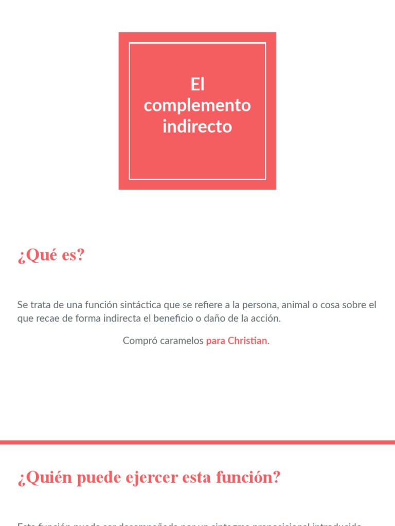 El Complemento Indirecto | PDF