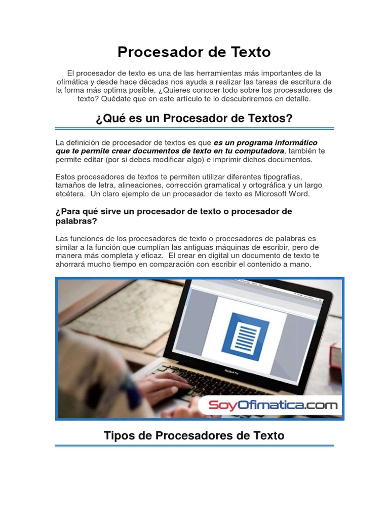 Procesador de Texto | PDF | Procesador de textos | Microsoft Word