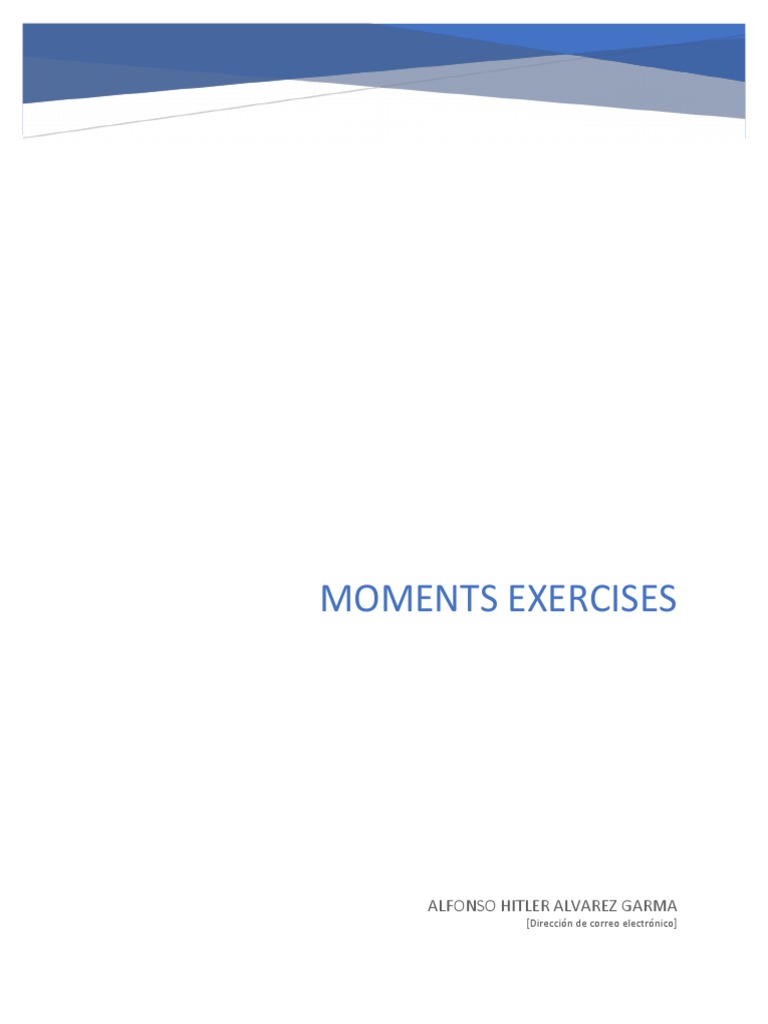 Moments Exercises | PDF
