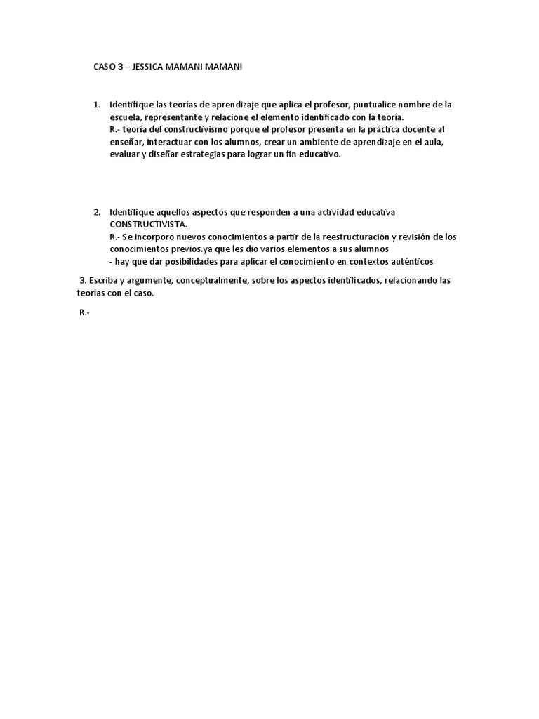 Caso 3 Jessica Mamani Mamani | PDF Caso 3 Jessica Mamani Mamani | PDF