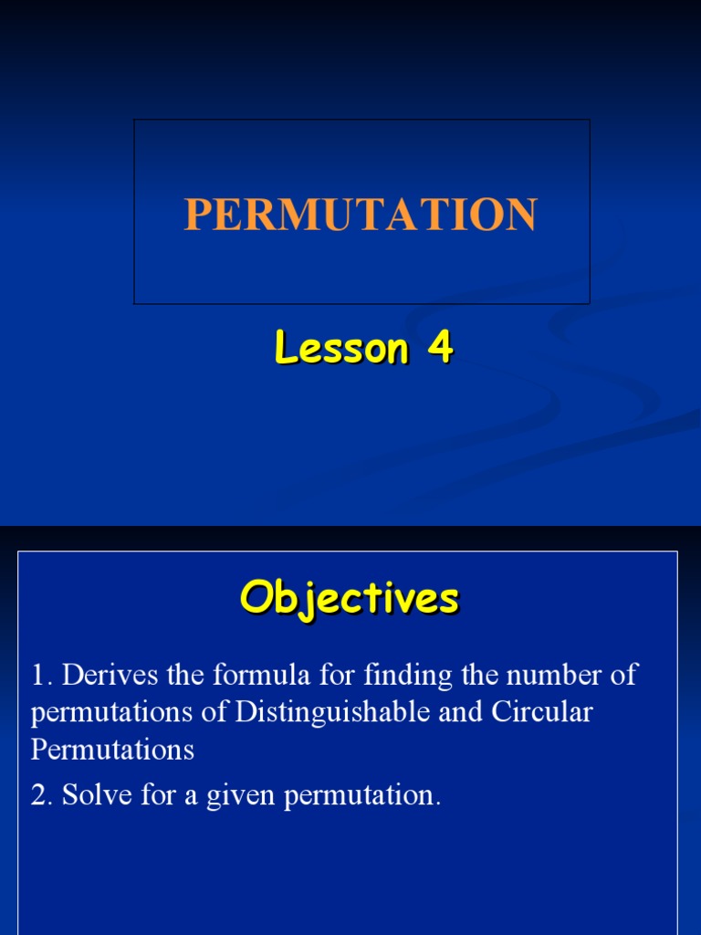 Q3 L4 Permutation | Download Free PDF | Permutation | Numbers