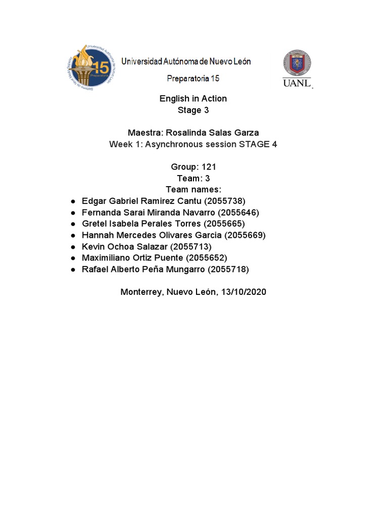 TEAM 3 - AR4 - Week 1 EAI PDF | PDF