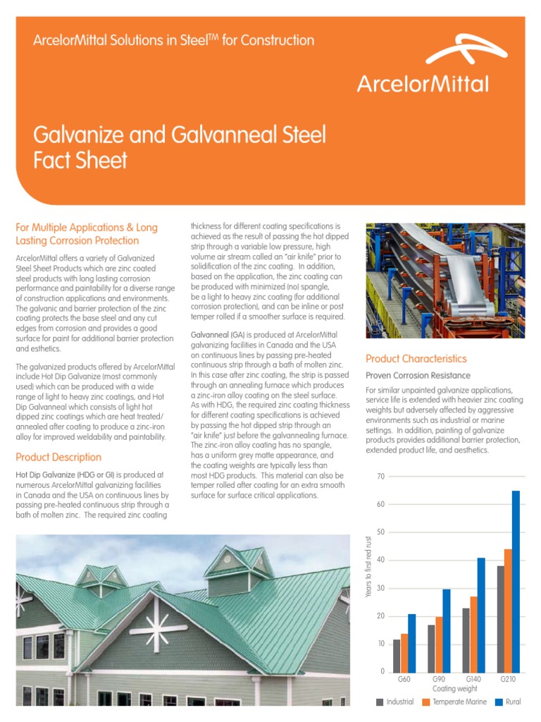 ArcelorMittal Fact Sheet | PDF | Corrosion | Galvanization