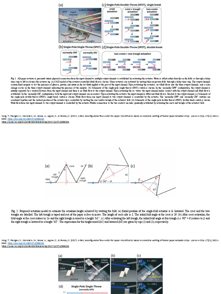 Paper Based Fast Reconfigurable Switch For Soft Robotics Pdf Switch Microfluidics
