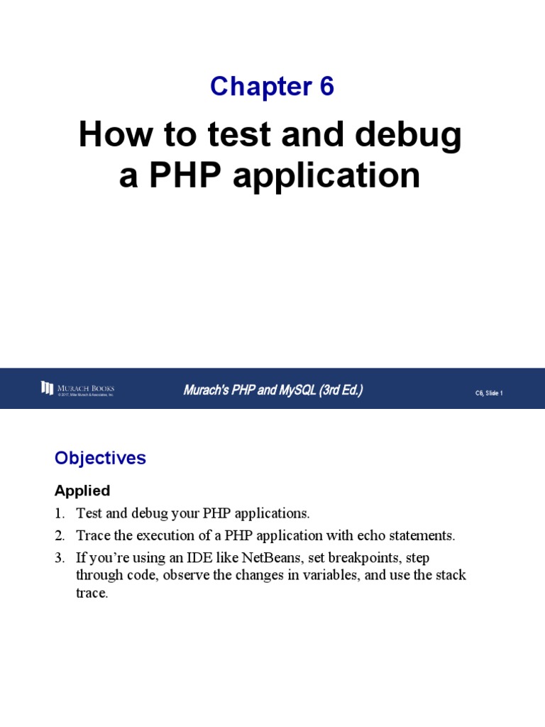Chapter 06 | PDF | Php | Debugging