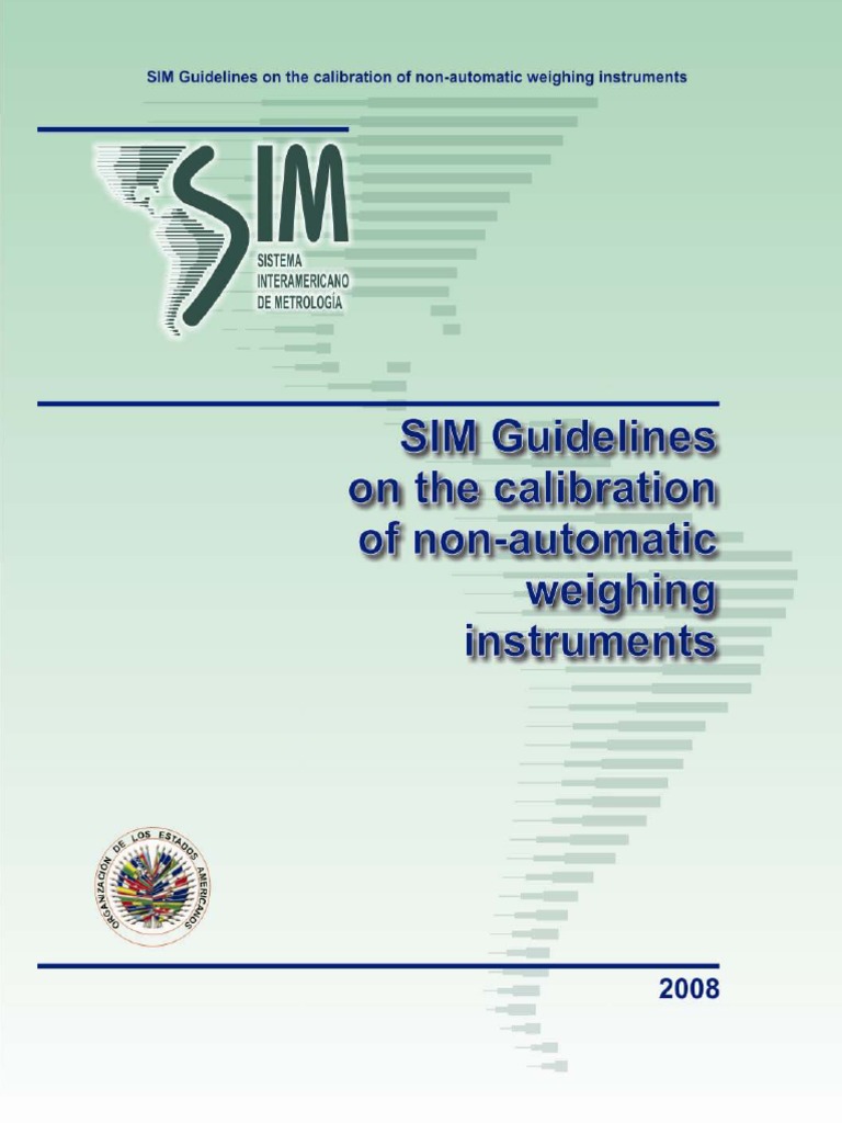 SIM Guidelines On The Calibration of Weighing Instruments | PDF | Calibration | Weight