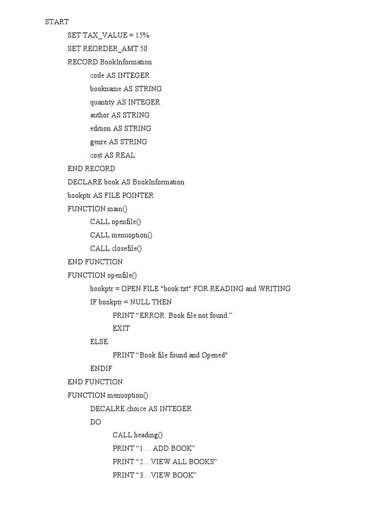 Pseudocode Pdf Function Mathematics Books