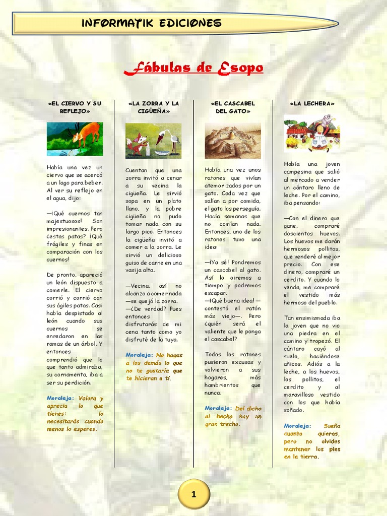 Fábulas De Esopo Pdf