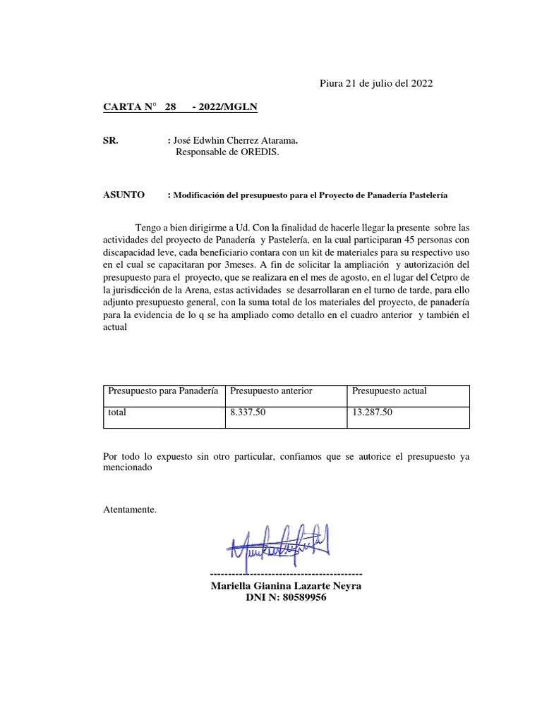 Carta de Pasteleria y Panaderia | PDF