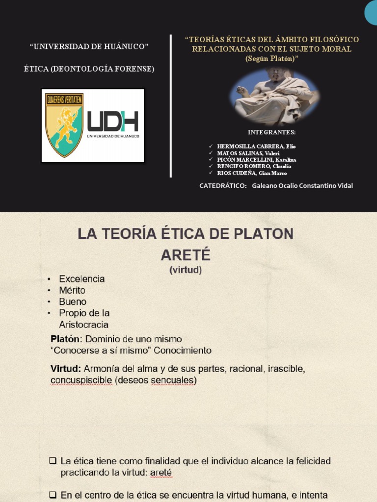 Diapositiva de Etica Platon | PDF | Platón | Etica Aplicada