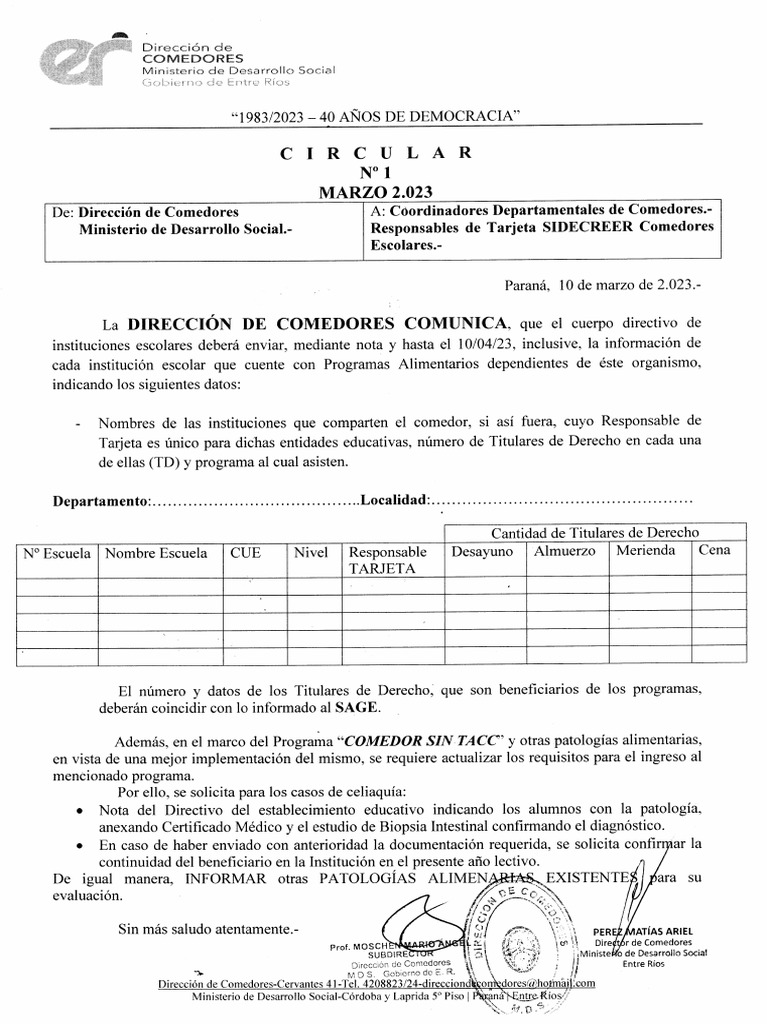 Circular #1 - 2023 PDF | PDF