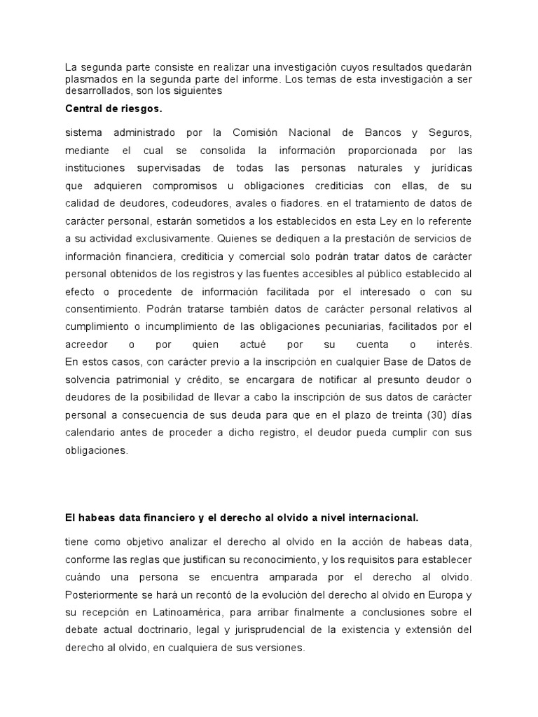 La Segunda Parte Consiste en Realizar Una Investigación Cuyos ...