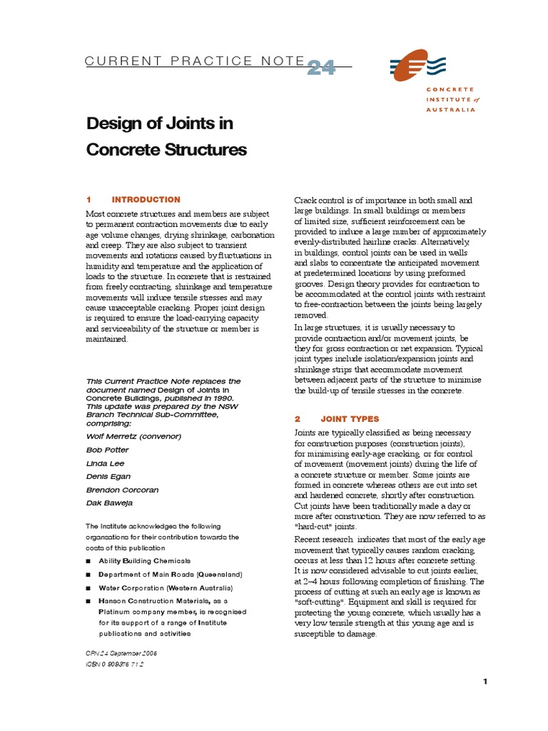 CIA - CPN24 Design-of-Joints-in-Concrete-Structures PDF | Download Free ...