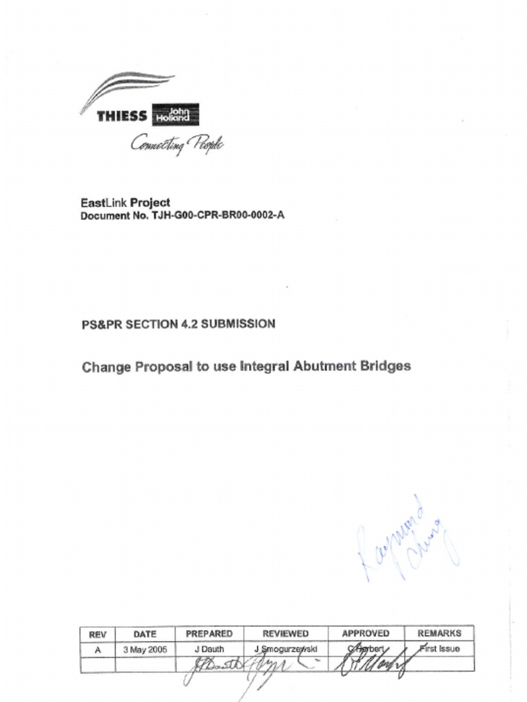 Design Guide For Integral Bridges - Eastlink PDF | PDF