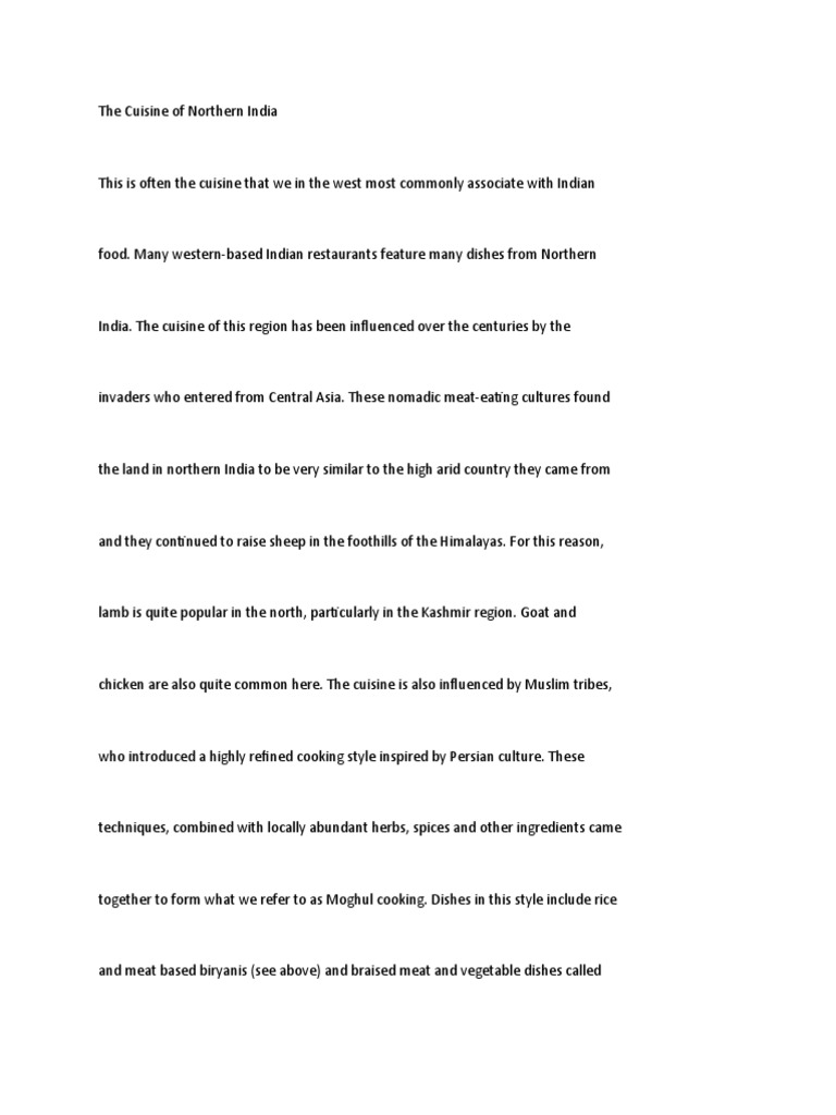 Explore the Cuisine of Northern India | PDF | Cantonese Cuisine | Sushi